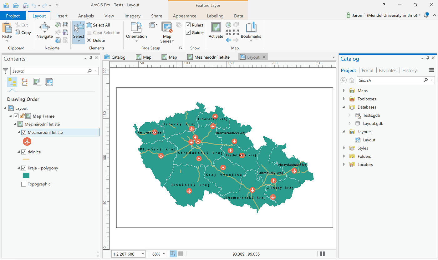 ArcGIS Pro — Layout. Po tvorbě geodat, nastavení symbologie… | by ...