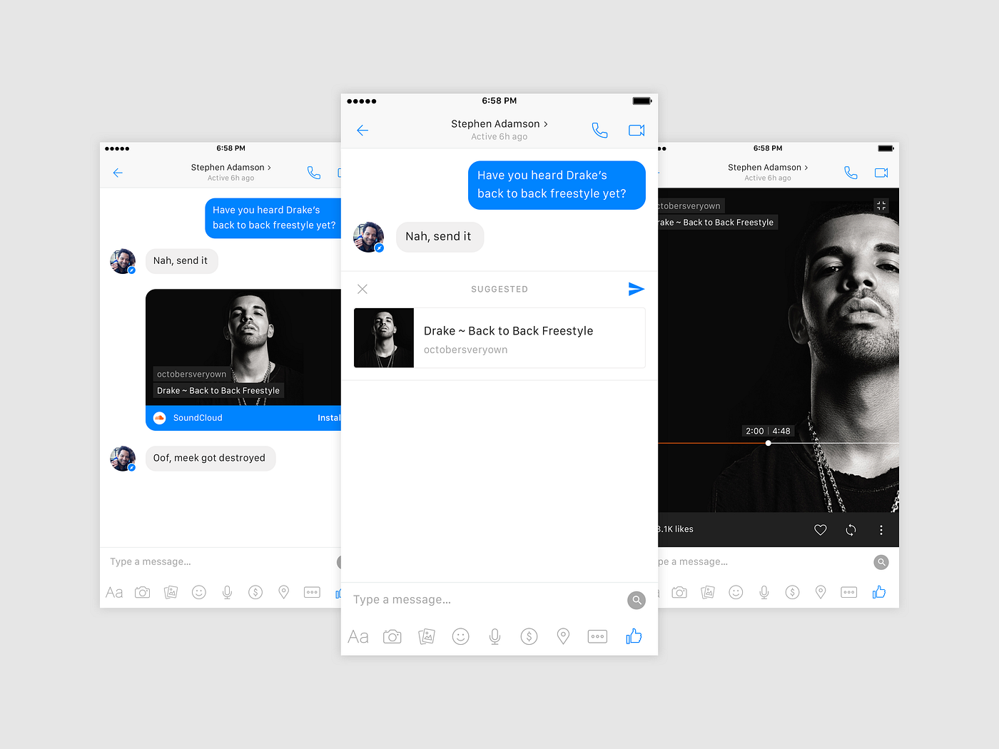 Facebook Messenger Concept. Part 3 in a series imagining the future ...