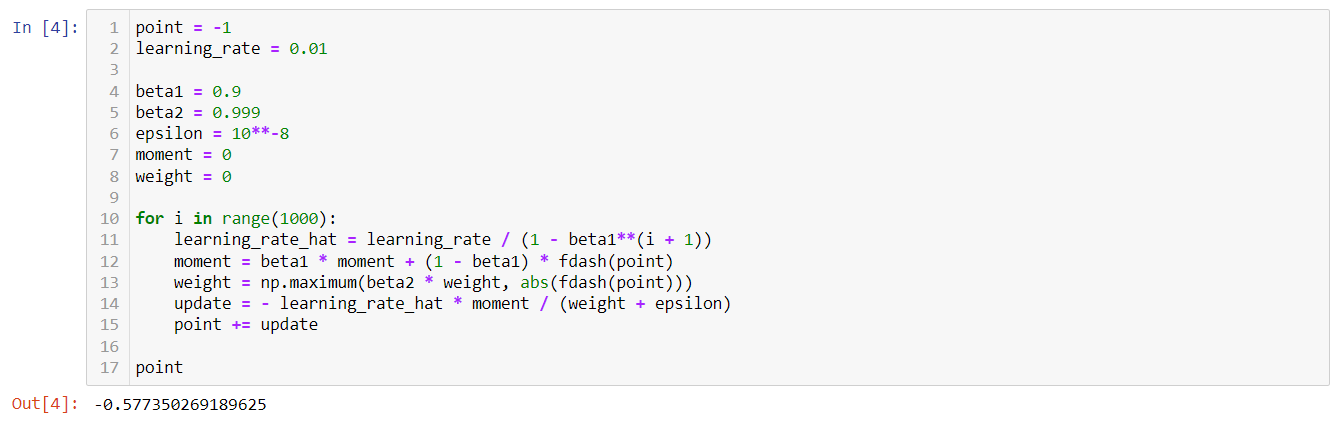 Adamax — Extension to Adam based on infinity norm | by neuralthreads ...