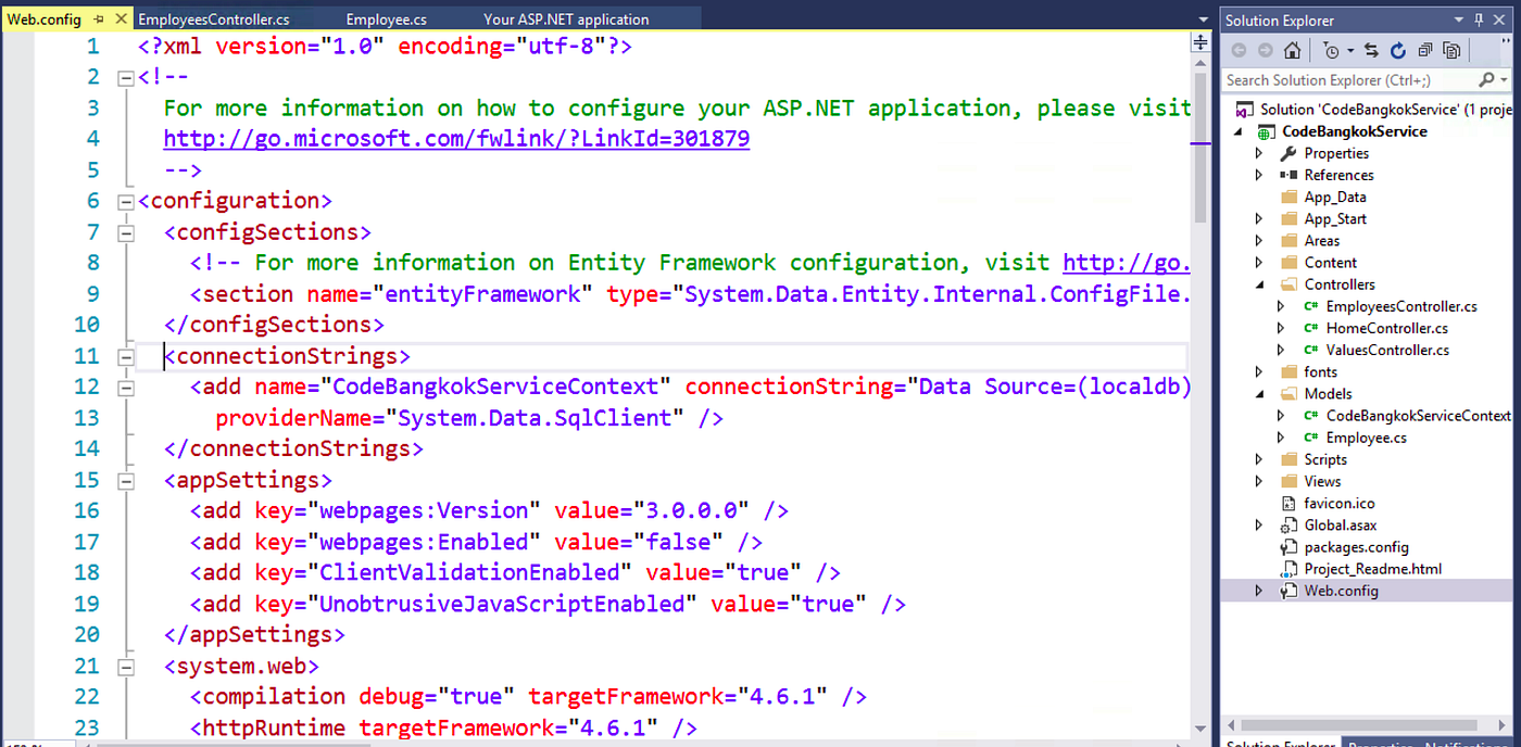 Create A Rest Service Using Aspnet Web Api And Sql Database In Azure App Service By