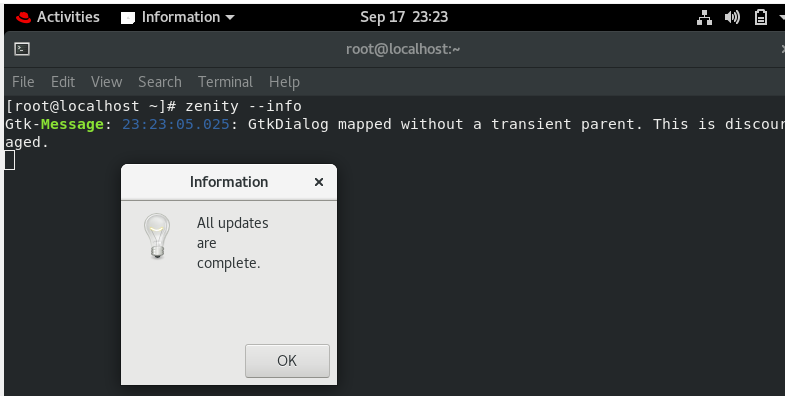 Zenity Command using Linux. ARTH — Task 1 | by Sejal Mehta | Medium