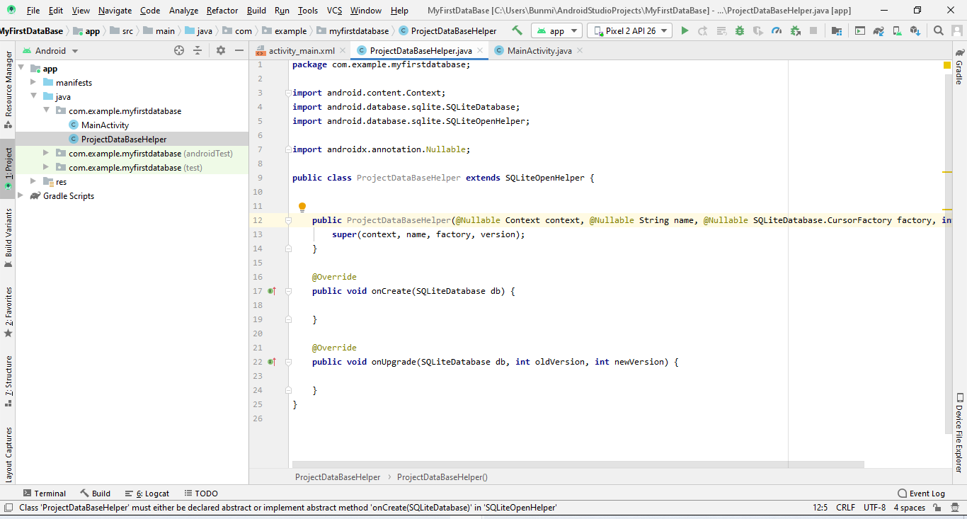 How To Create An Sqlite Database In Android By Akinremi Bunmi Medium