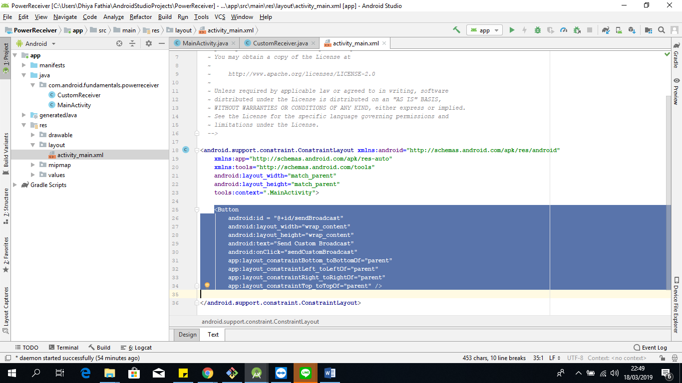 ANDROID FUNDAMENTALS 07.3 : BROADCAST RECEIVERS | by Dhiya Fathia | Medium