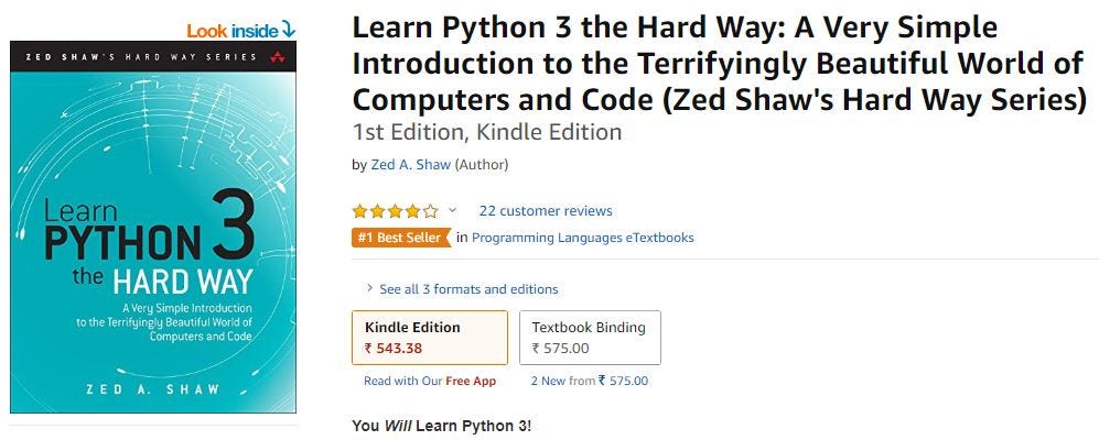 Learning Python from Zed Shaw. Commenting in python: | by Sanket Joshi ...