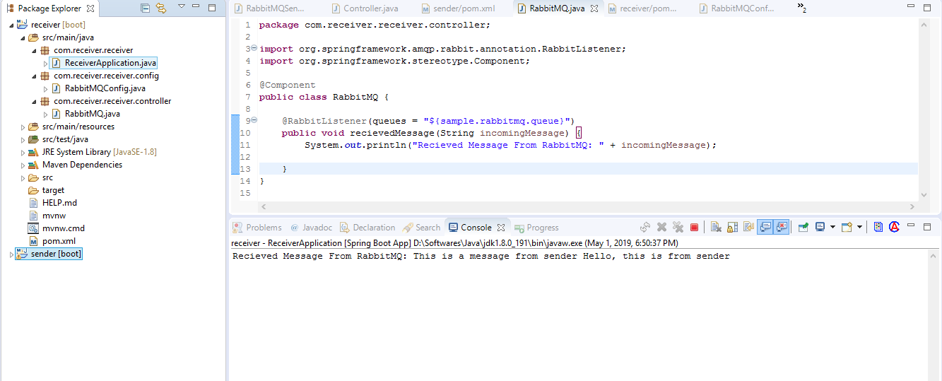 Integrating RabbitMQ with SpringBoot Application (Reciever Part) | by ...