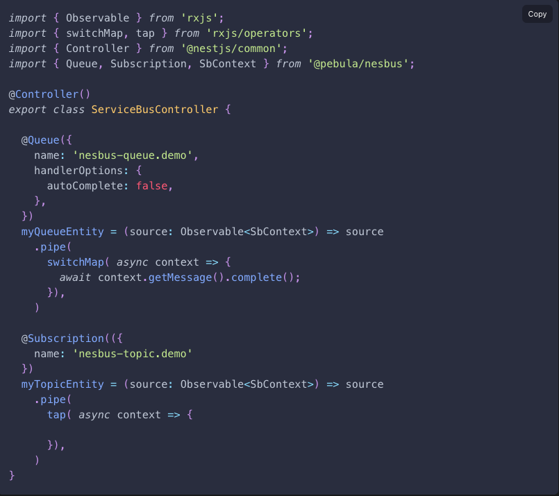 Azure Service Bus in NodeJS (via NestJS) | by Shlomi Assaf | Medium