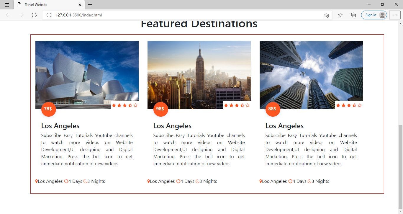 Travel Website Using html CSS And Bootstrap for beginners. | by ...