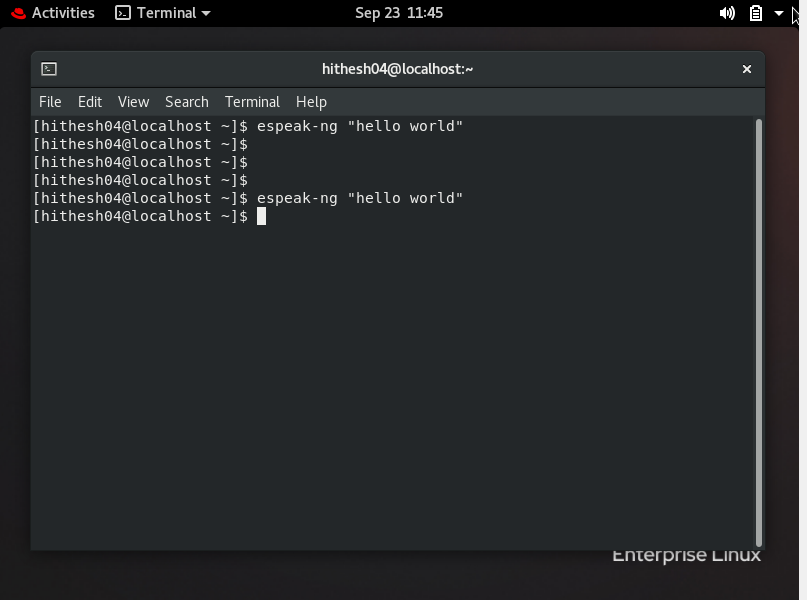 ESPEAK COMMENDS. 🔰Task Description 1.2 📄 | by Hithesh Kumar N | Medium