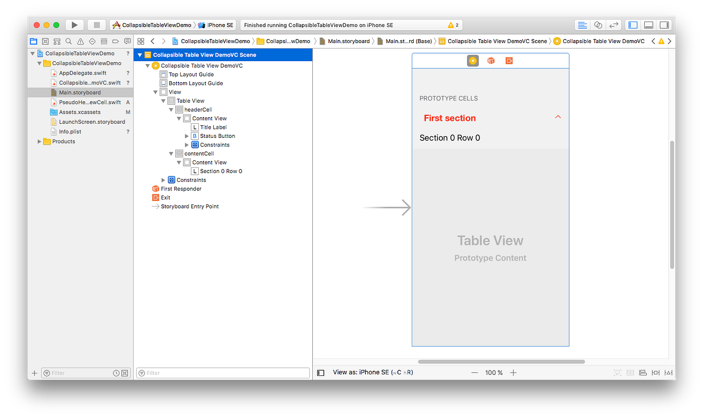 UITableView with collapsible sections | by Vladimir Pavlov | Medium
