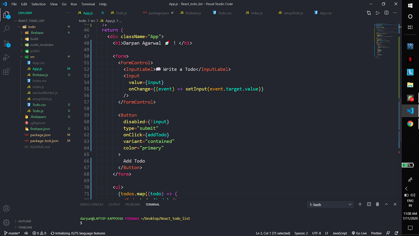 How To Create Todo List App With Firebase React For Beginners By