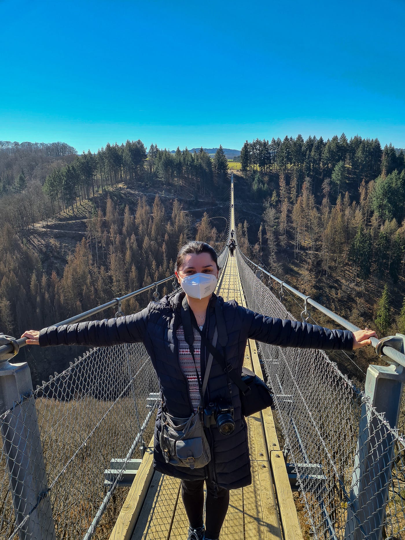 Geierlay Suspension Bridge. It is not for the faint of heart. | by ...