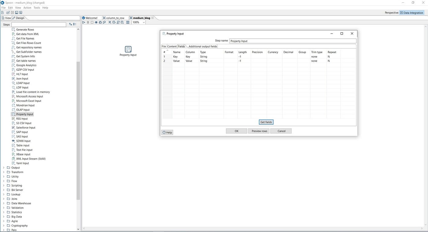 PENTAHO SPOON DERS 1: INPUT. Herkese Merhabalar, | by Kardelen Erdem | Machine Learning Turkiye ...