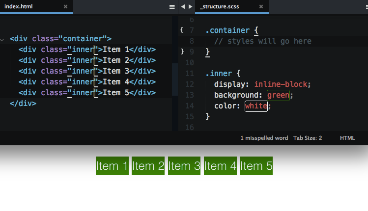 An inline-block intervention. In an effort to explain why whitespace ...