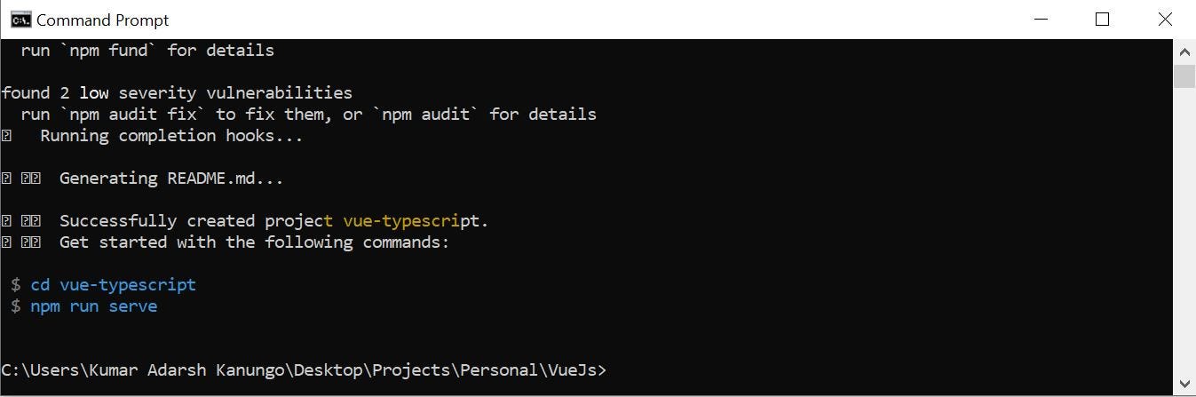 Vue CLI 3 + TypeScript: A Complete Setup Guide | by Kumar Adarsh Kanungo | Medium