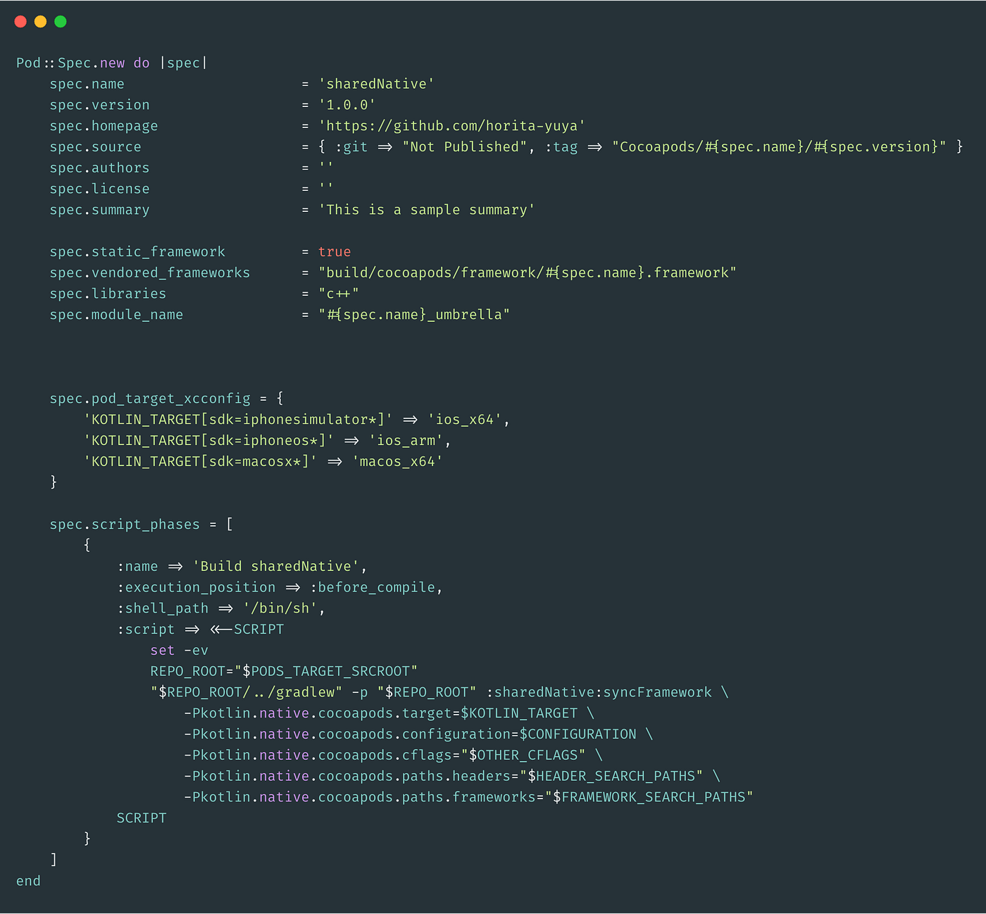 Setup Kotlin Native Project with CocoaPods | by Yuya Horita | Medium
