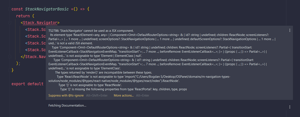 3 Steps to Fix ‘Stack.Navigator’ cannot be used as a JSX component in ...