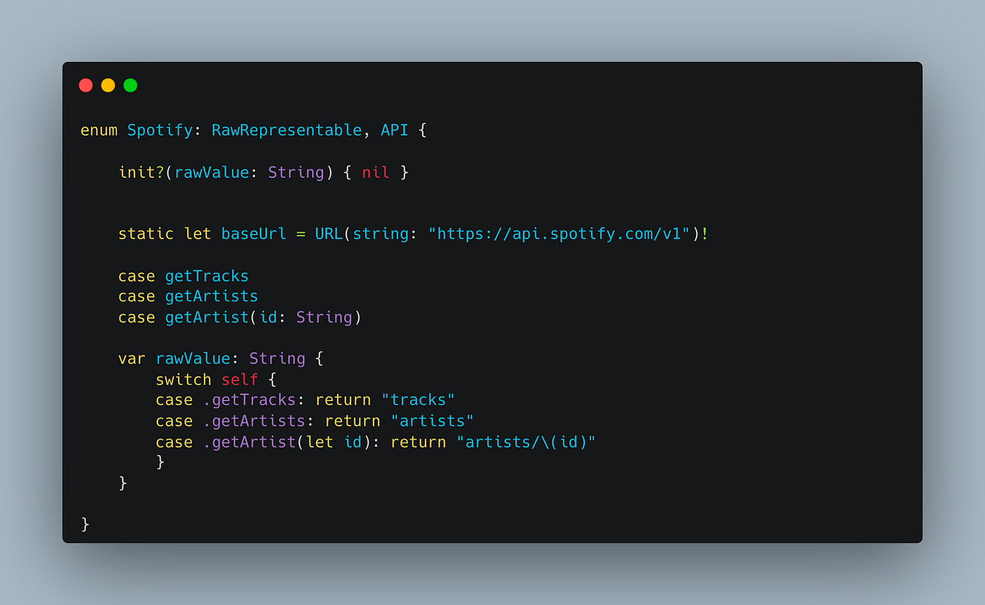 Smartly organize API/Endpoints in Swift | by Daniel Hu | Feb, 2022 | Medium