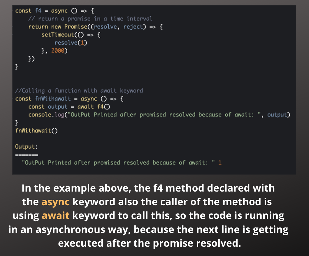 Async/await. In promises, the object creation starts… | by Vignesh S ...