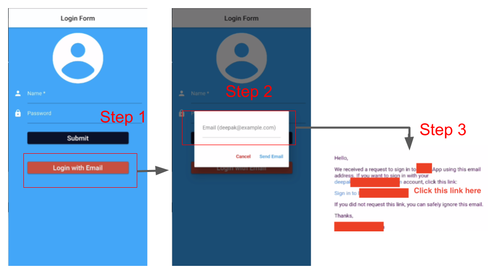Flutter login with Firebase (email link/password-less) | by Deepak Jha | ITNEXT