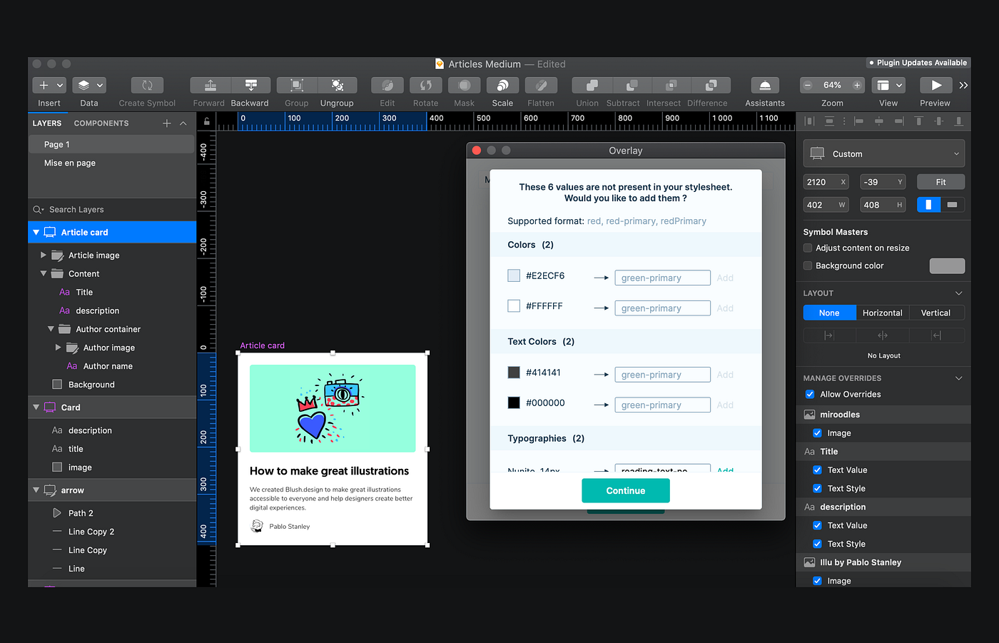 How to create a card component from Sketch to React or Vue.js with ...