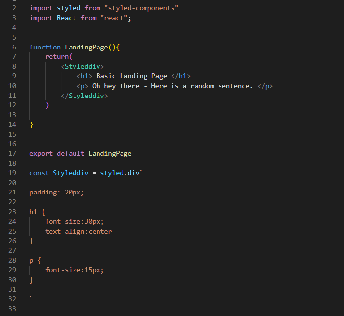 Styling React Components Using Styled-Components | by Andrea Freeman ...