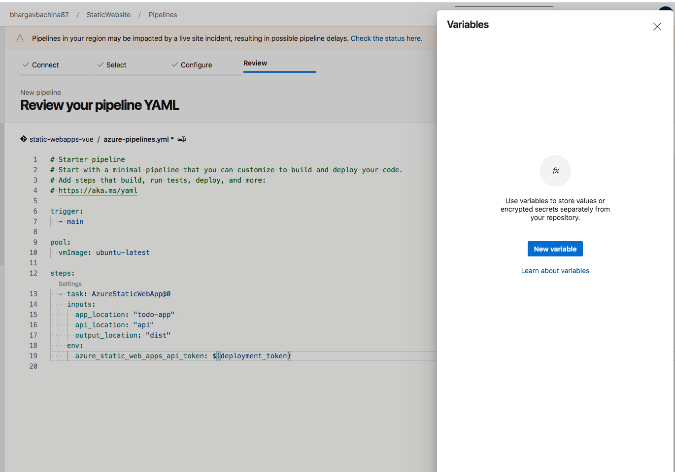 Building CI/CD for Vue Static Web Apps Service Using Azure DevOps | by Bhargav Bachina | Bachina ...