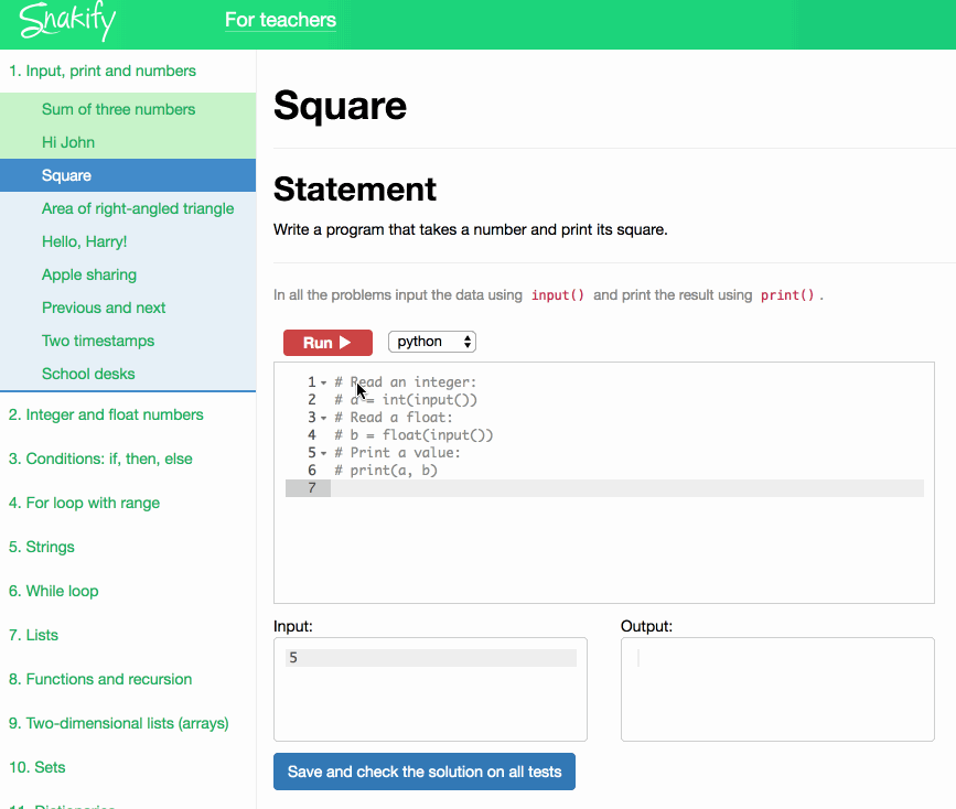 Support for Java and JavaScript. Now you can solve our problems in both ...