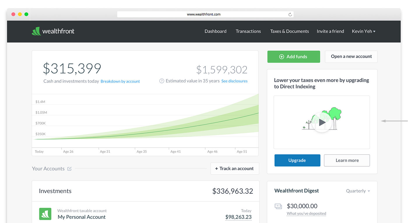 Wealthfront Case Study: Carousel Component for Dashboard | by Tracy Cai ...