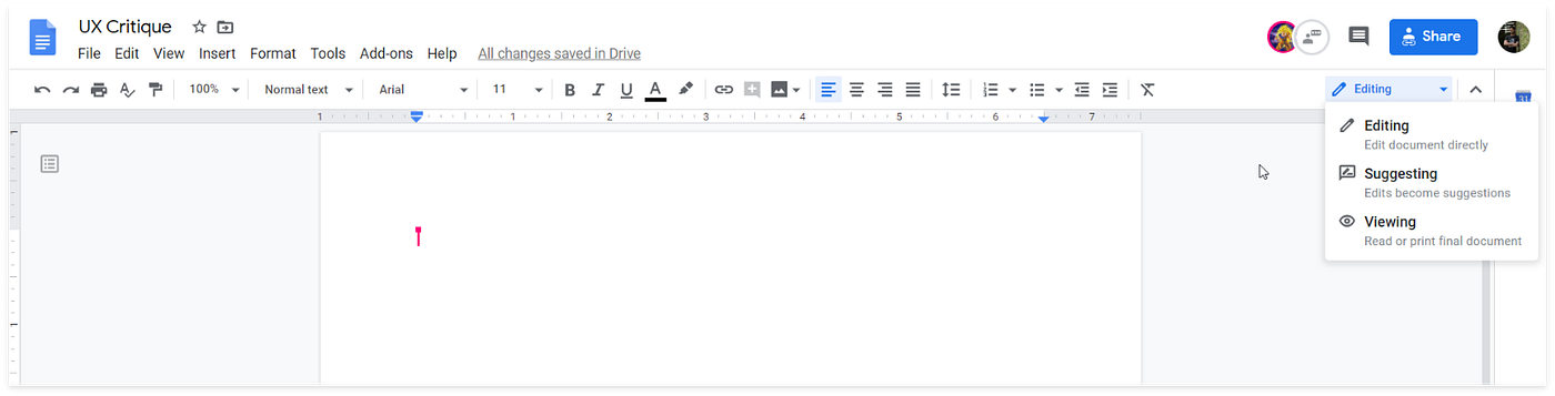 Google Docs — A UX Critique. Google Docs is a powerful collaborating ...