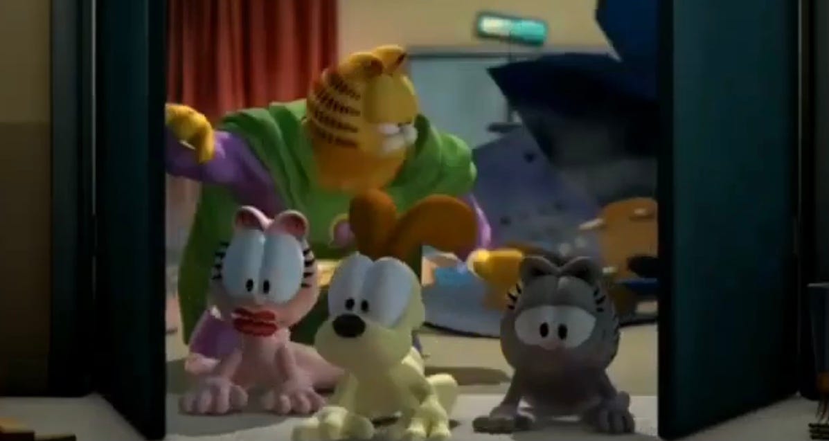 Garfield Animated Movie x3. “Nermal thinks he’s the most famous cat ...