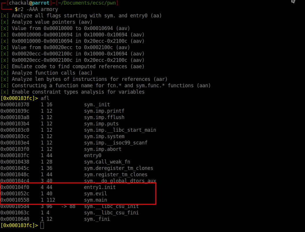 ARM binary exploitation — Armory WriteUP | by Chackal | Medium