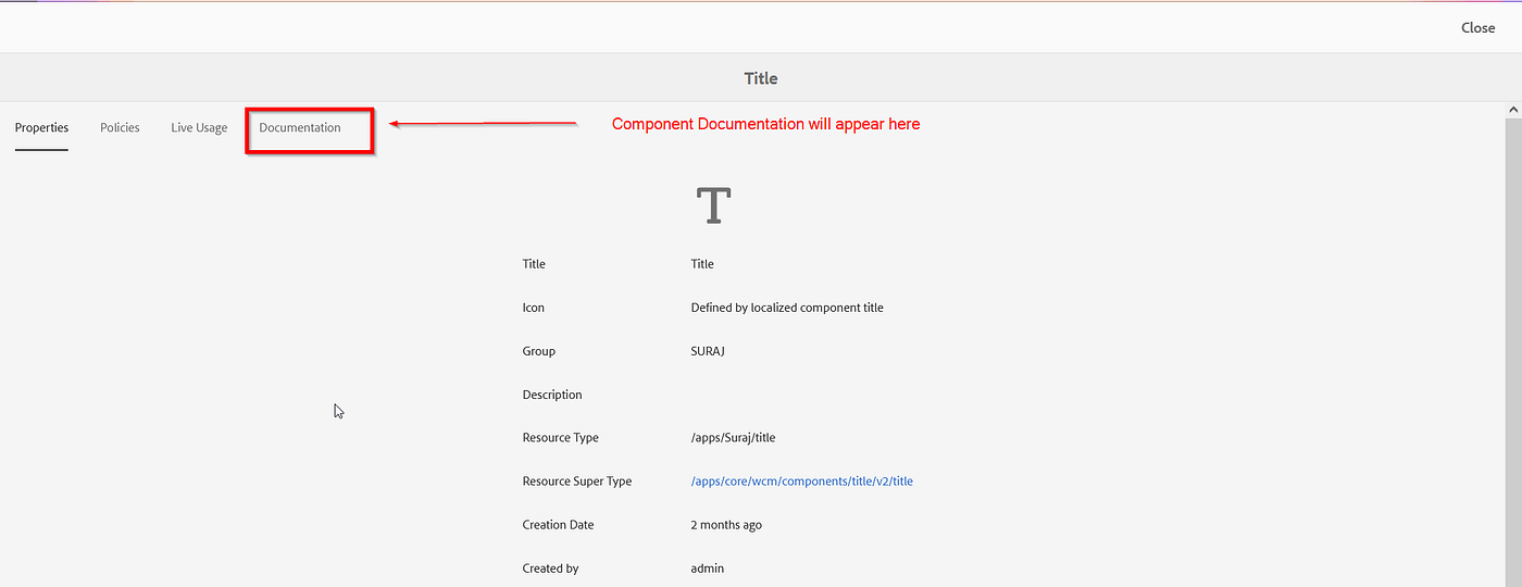 Adding Documentation for AEM Components | by Suraj Kamdi | Aug, 2021 ...