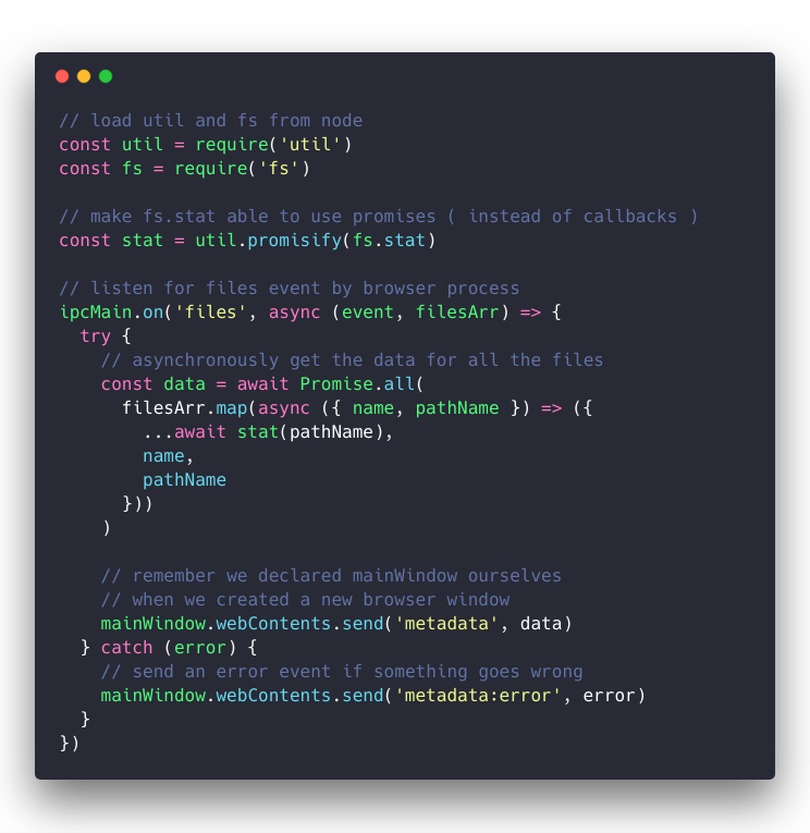 Build a File Metadata App in Electron | by CodeDraken | codeburst