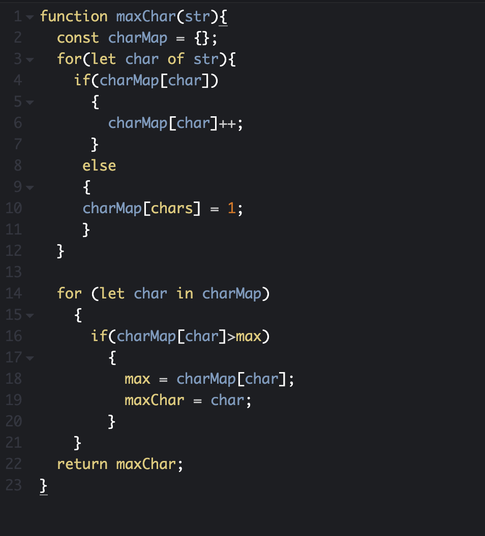 Some useful things before you go to interview. JS algorithms. MaxChars. | by Yuriy Berezskyy ...