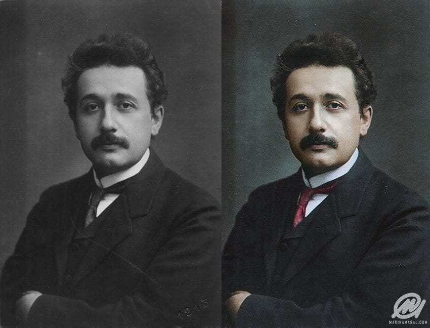 Rare Colorized Photos of Young Einstein, the Genius Born on Pi Day | by ...