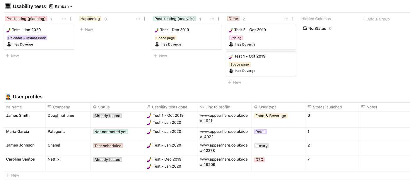 The ultimate Notion template to run efficient usability tests | by Inês ...