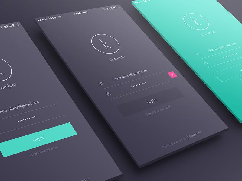 Login & Sign Up screens inspiration | by Freebie Supply | Inspiration ...