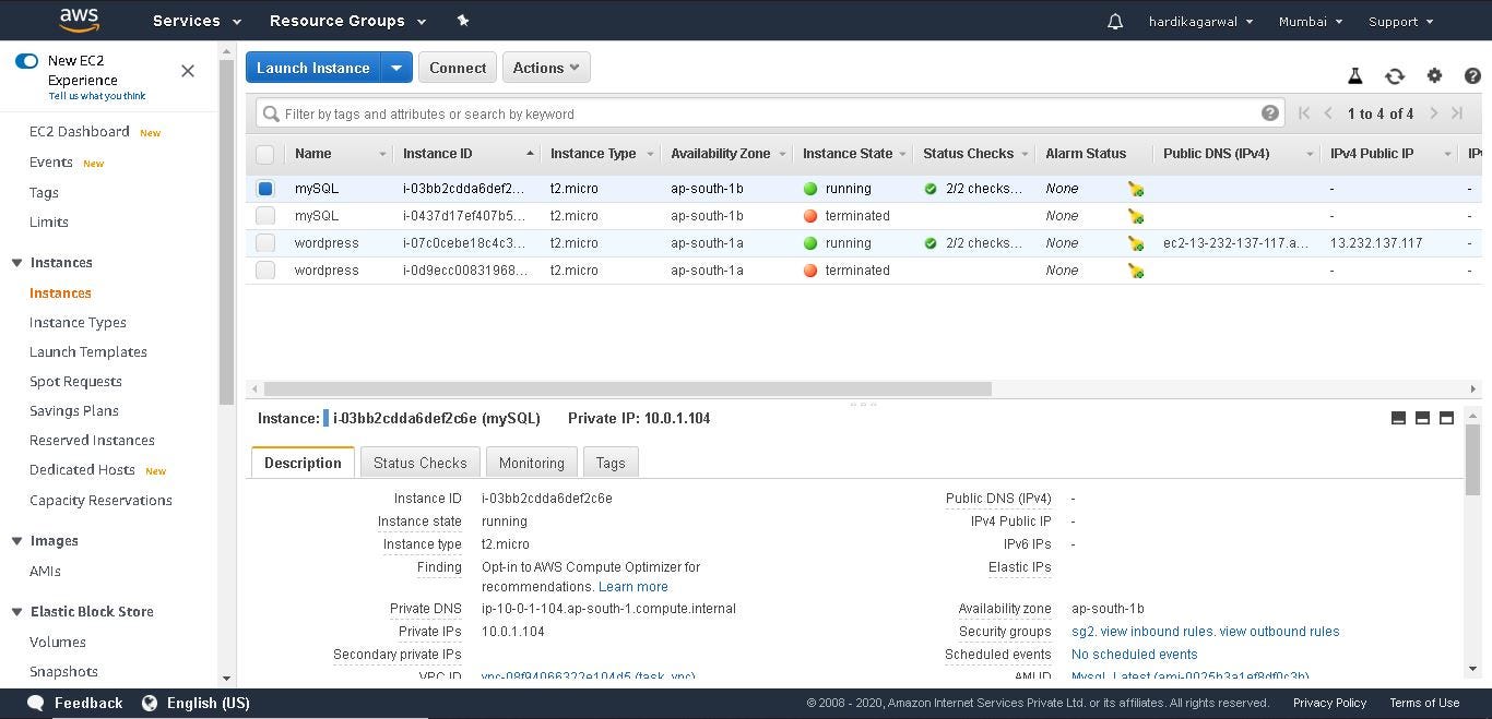 Launching Wordpress In Public Subnet And Mysql In Private Subnet Of A Vpc Using Terraform By