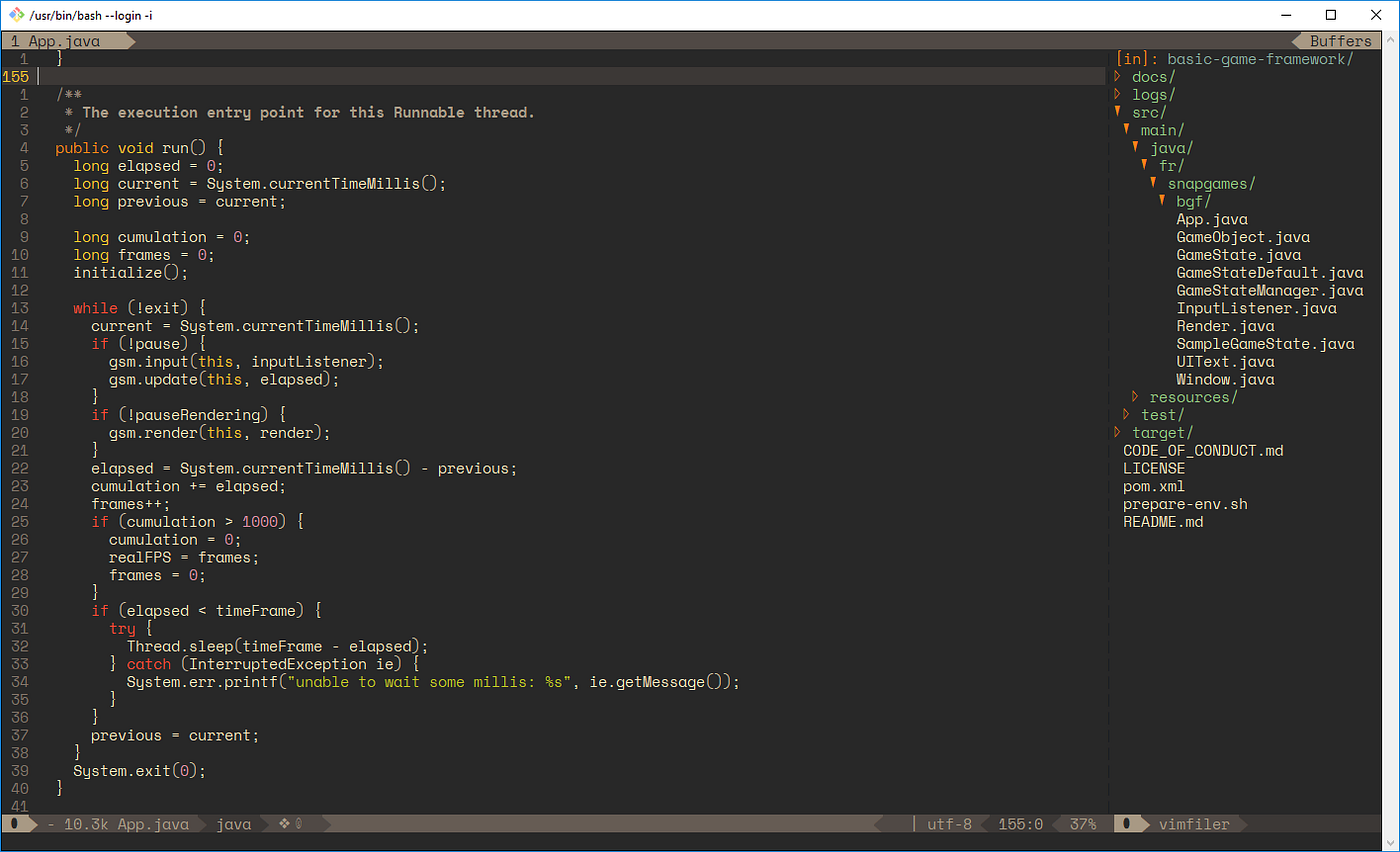 SpaceVim, Powerline and … Java. A new adventure begins with 3 tools… | by Frederic Delorme | Medium