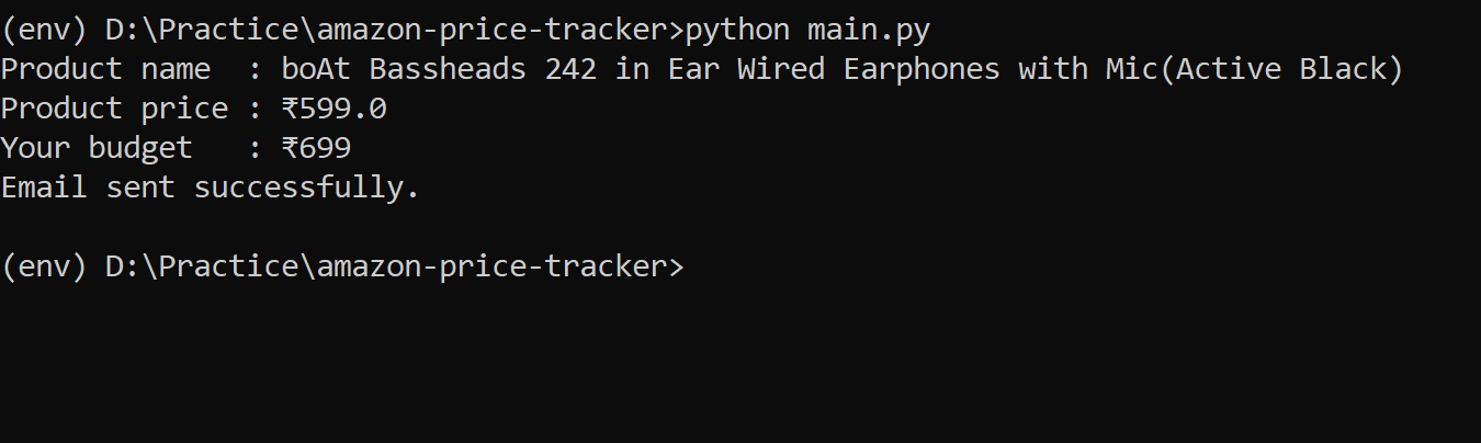 Python script for being notified when the product price is in the ...