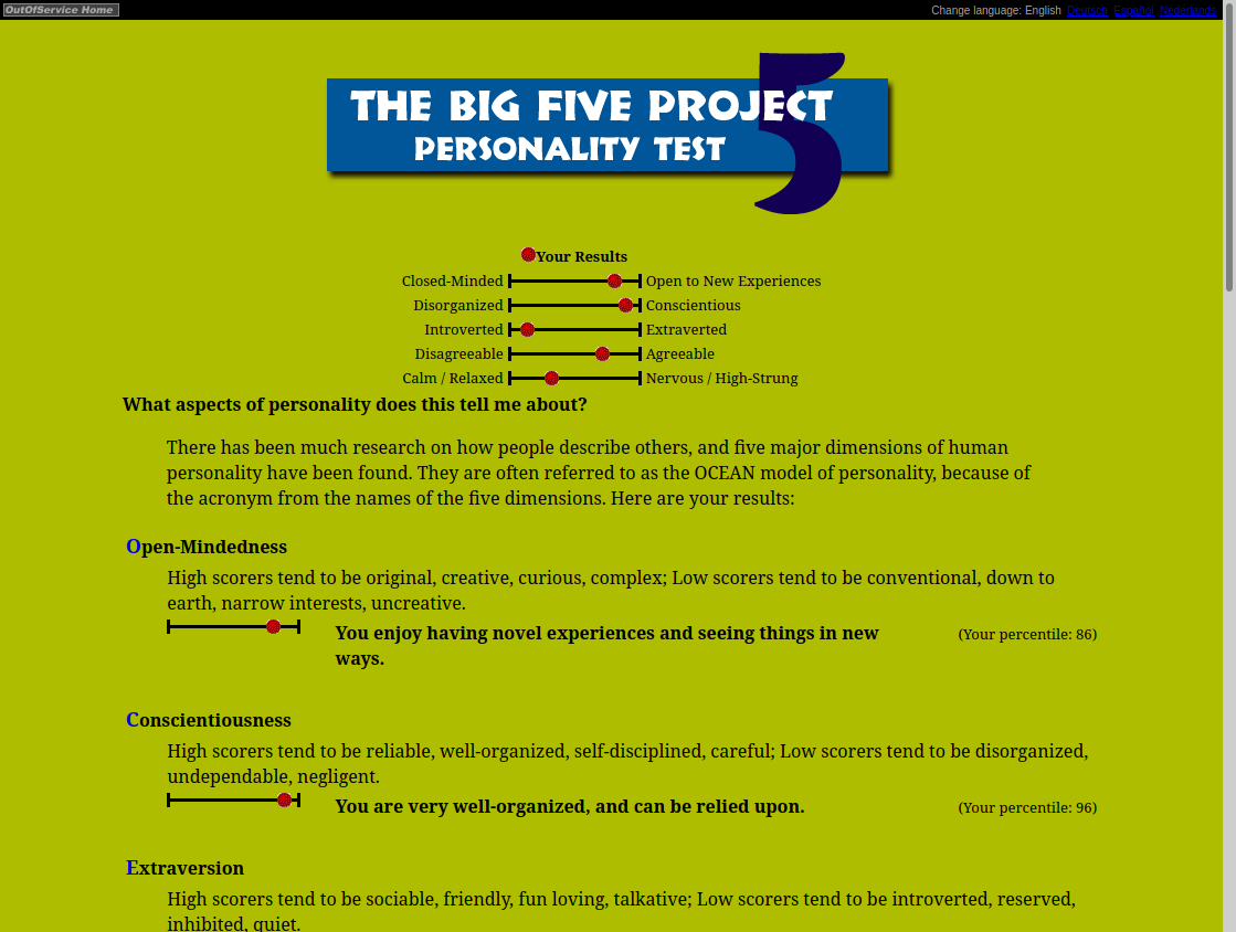 The Top Five Big Five “OCEAN” Free Online Questionnaires | by Tom W ...