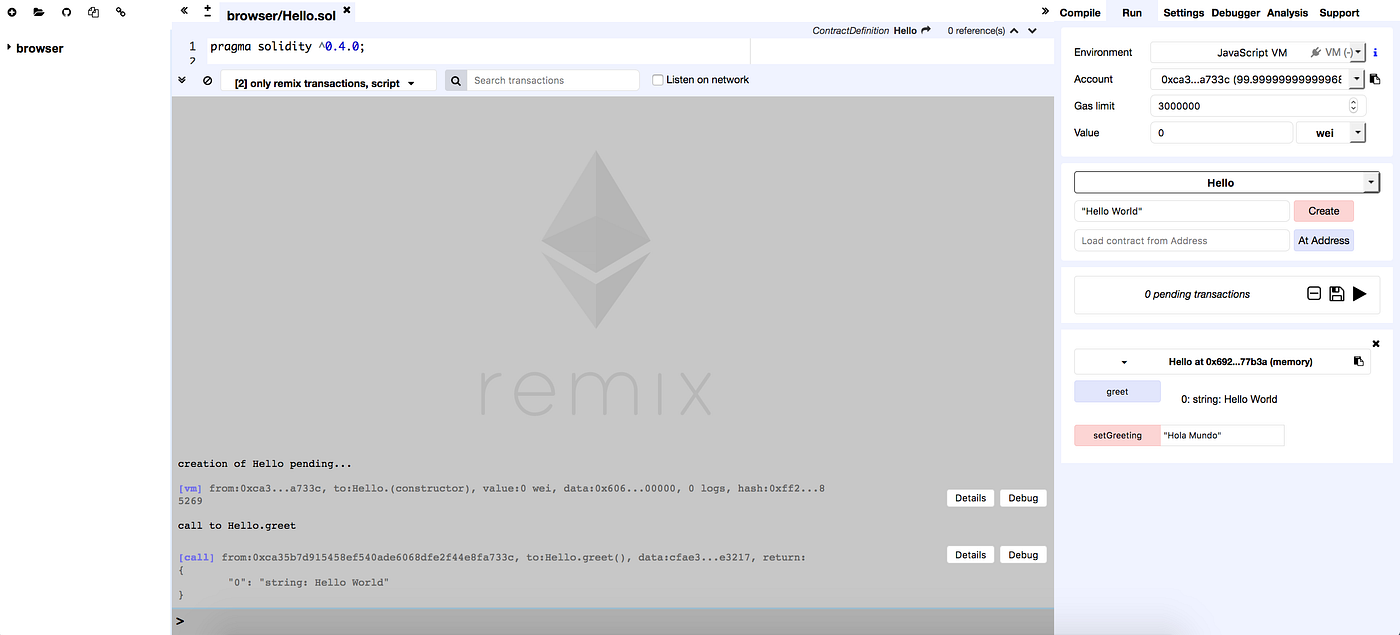 Write Your First Smart Contract. The First of Three in A Tutorial ...