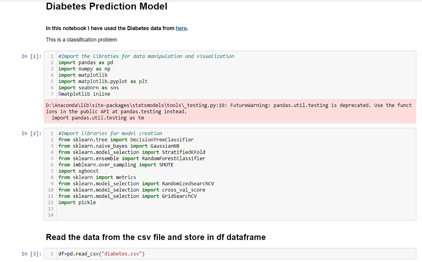 Diabetes Prediction Analysis in Python and it’s implementation in Flask ...