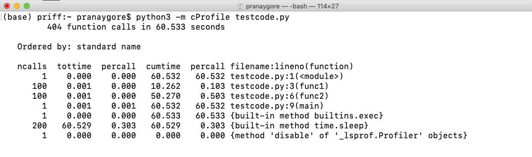 Quick on profiling Python code. I am sure you know what is profiling ...