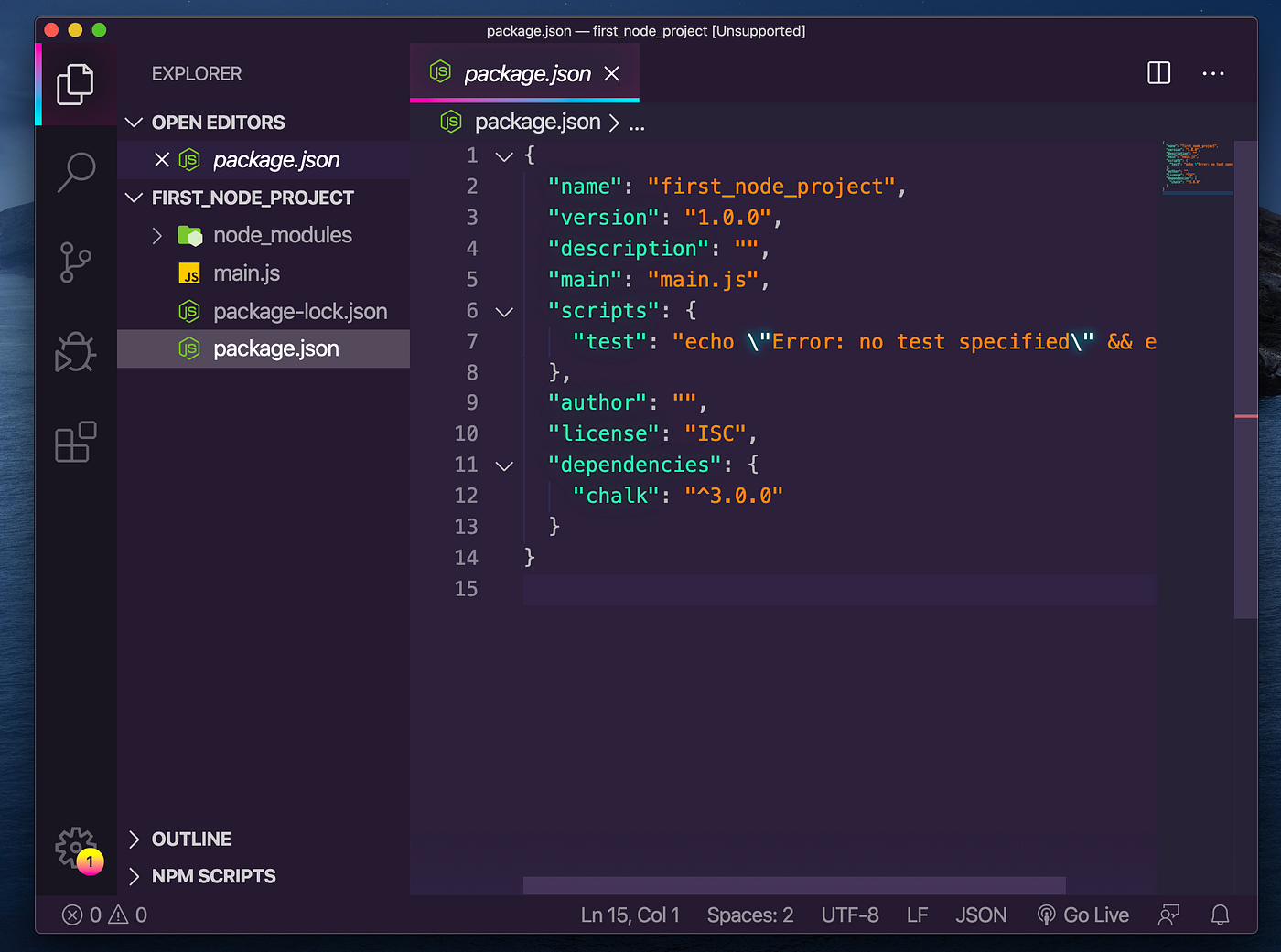Installing your first dependency using npm install. | by Conrad Casper ...