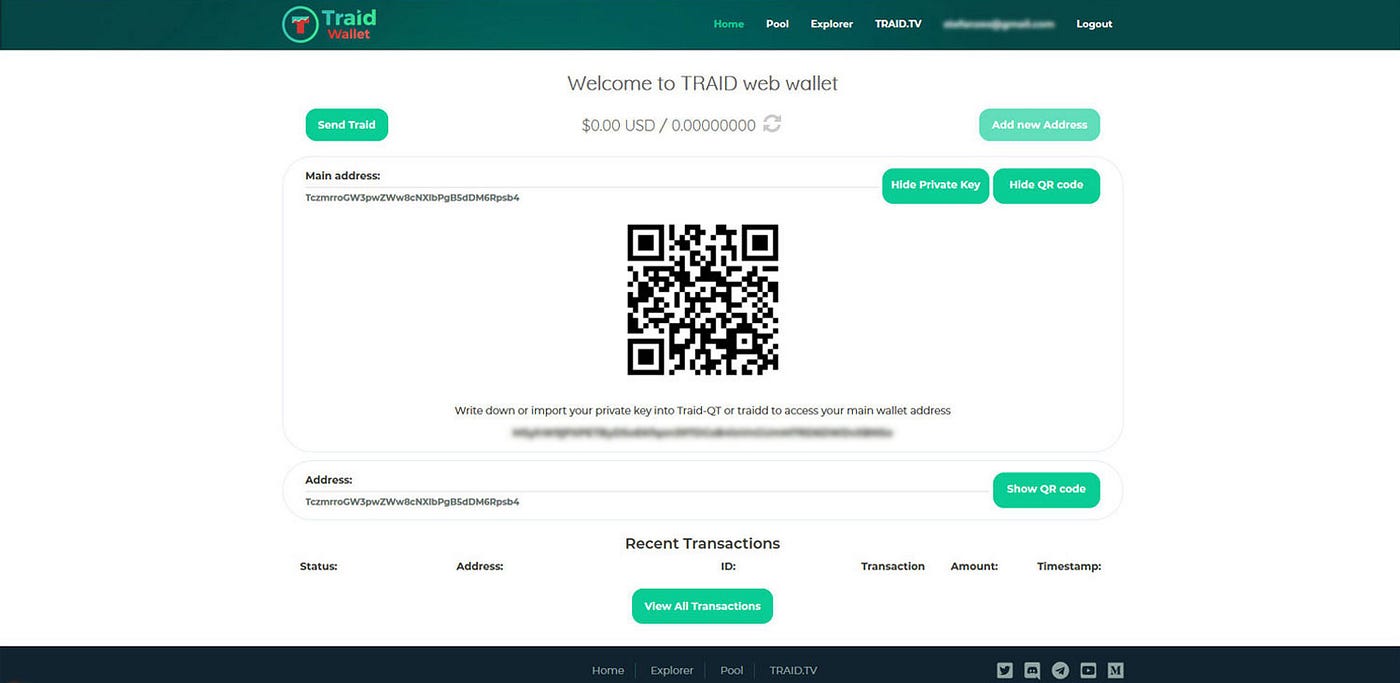 TRAID Web Wallet Development Update | by Traid Platform | Medium