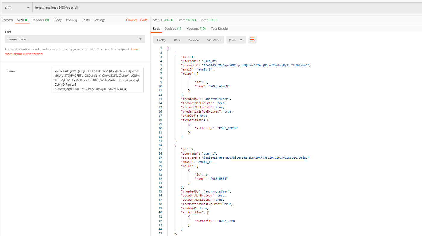 Spring Boot and Spring Security + JWT + mySQL database. | by Michał ...