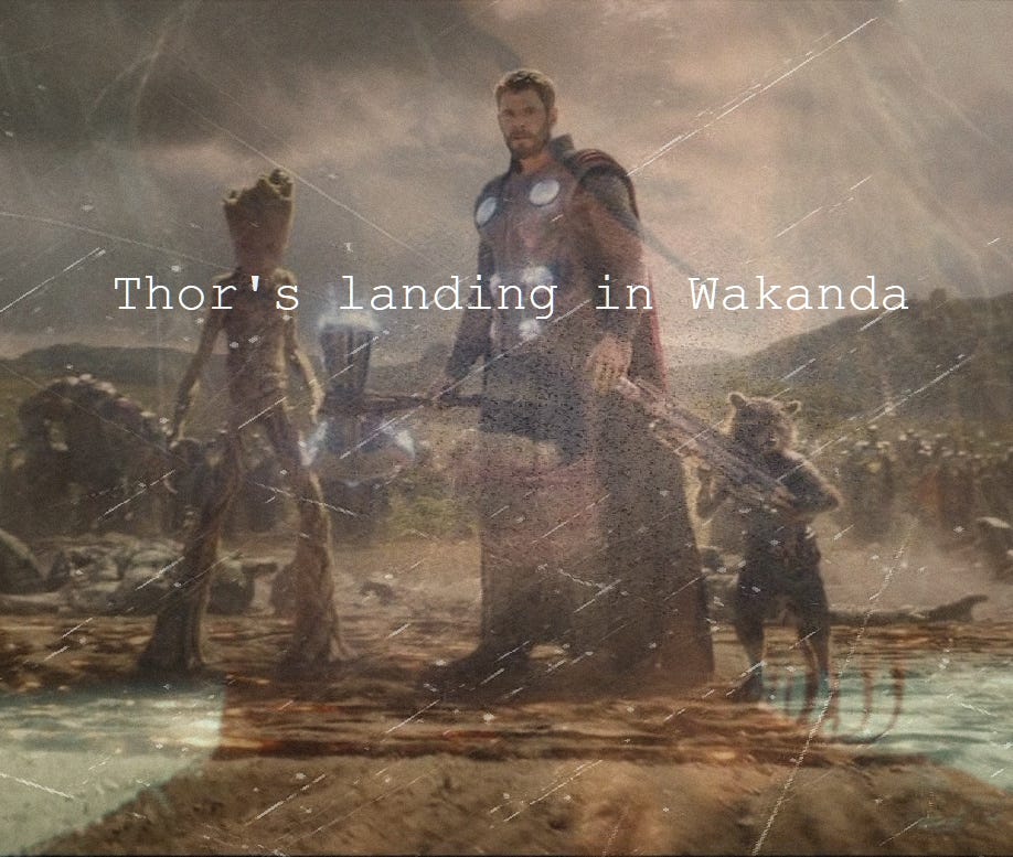 Thor’s landing in Wakanda | Avengers: Infinity War | Novelized | by ...