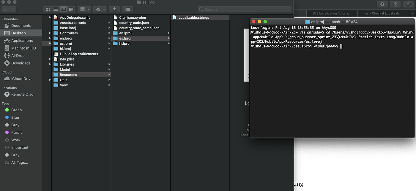Find missing symbol in localizable.String file in iOS(Localization). | by Vishal Jadav | Medium