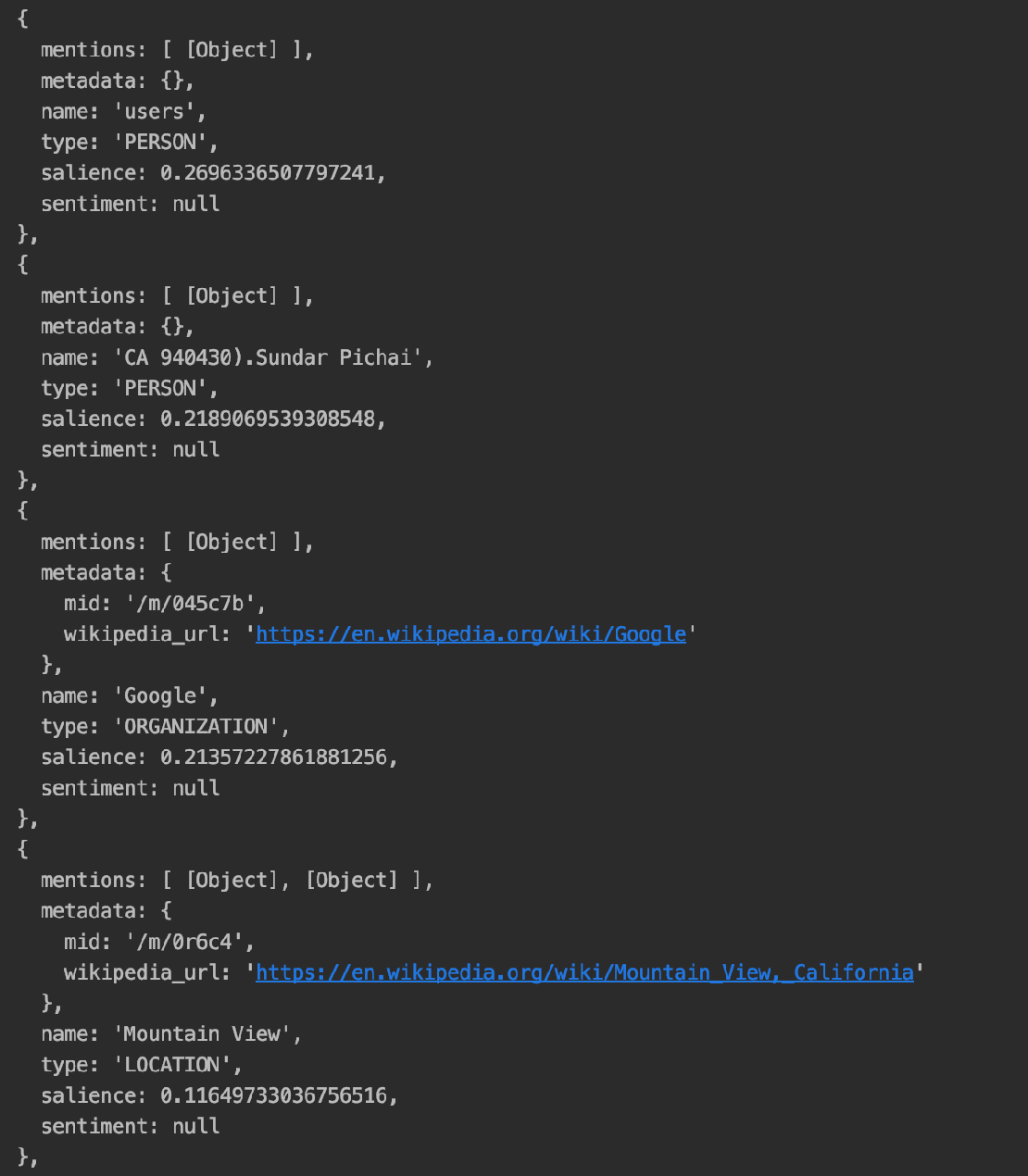 Entity and Entity Sentiment Analysis Using Google Cloud Natural ...